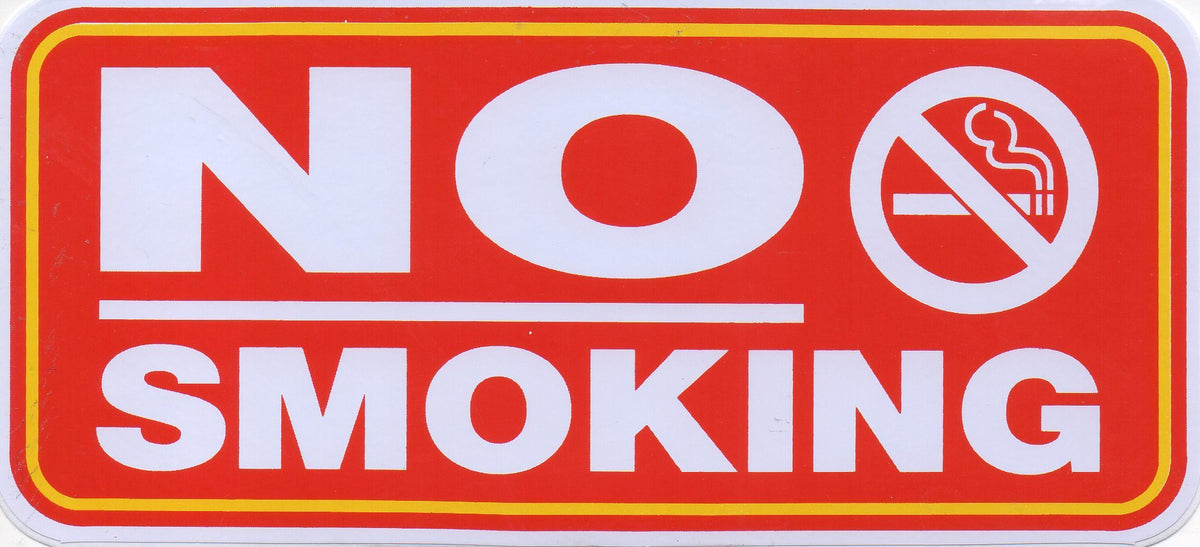 Forbidden smoking cigarettes sticker motorcycle scooter skateboard car ...