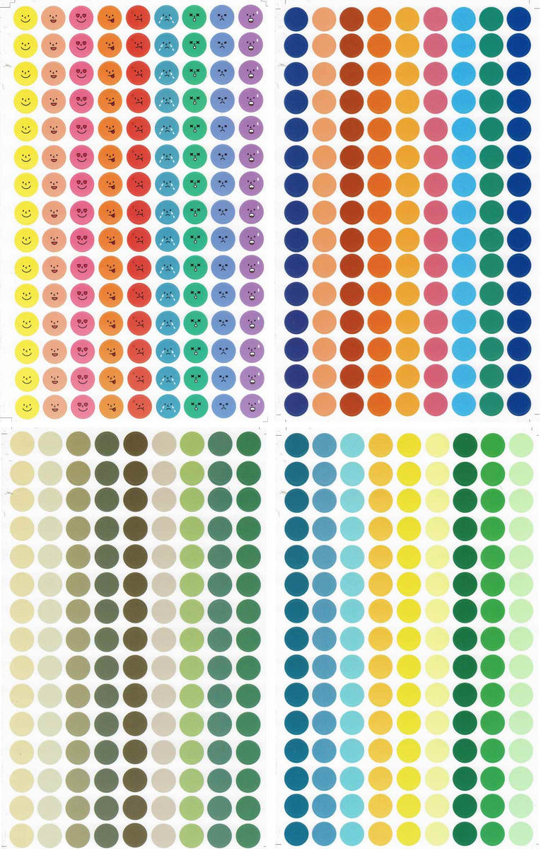 4 Bogen Promotion Set Bunte Punkte Aufkleber Sticker Kinder Basteln Ki ...
