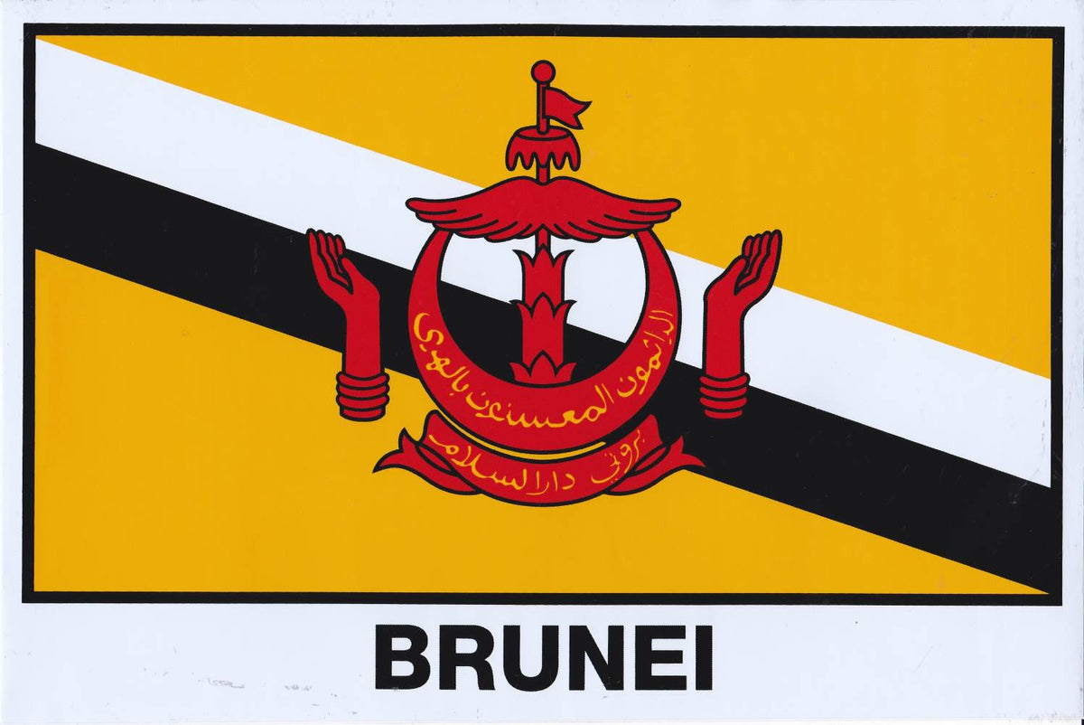 Flag: Brunei sticker motorcycle scooter skateboard car tuning self-adh ...